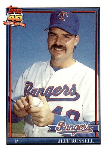 1991 Topps #344 Jeff Russell - Texas Rangers | eBay