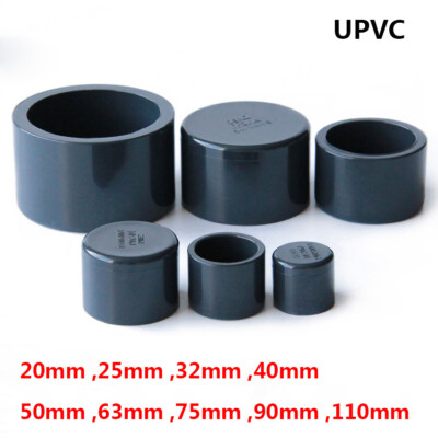 20mm-110mm PVC UPVC Water Supply Pipe Plain End Caps Plugging Cap Thick ...