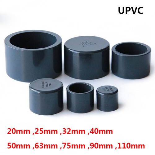 20mm-110mm PVC UPVC Water Supply Pipe Plain End Caps Plugging Cap Thick ...