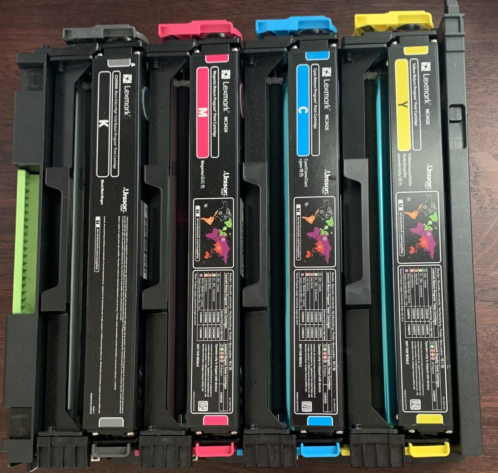 UNISON Lexmark MC3426adw Toner Cartridges Cyan, Magenta, Black, yellow ...