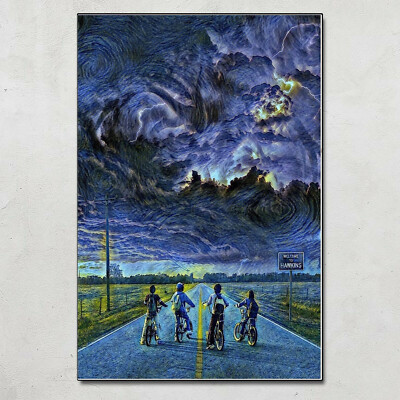 Stranger Things Van Gogh Starry Night Inspired Wall Art Decor Poster No ...