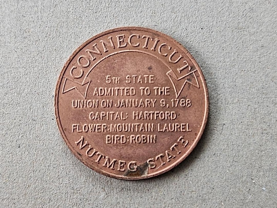 Connecticut - Shell Oil States of the Union Bronze Token Coin from 1969 ...