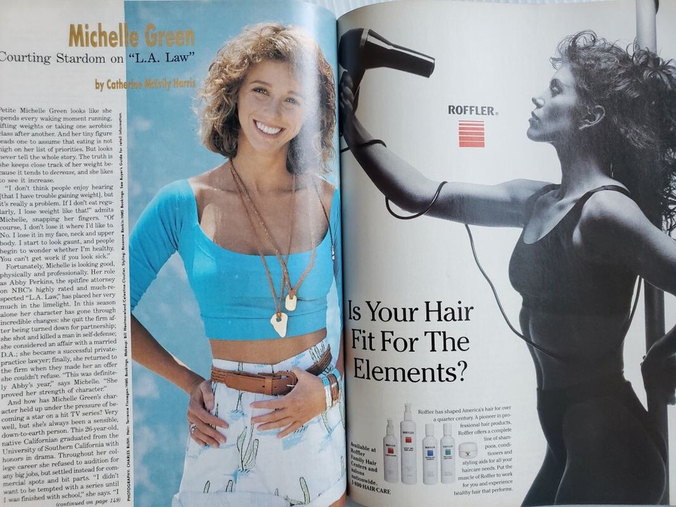 September 1989 Joe Weider's SHAPE magazine L.A.Law's MICHELE GREENE ...