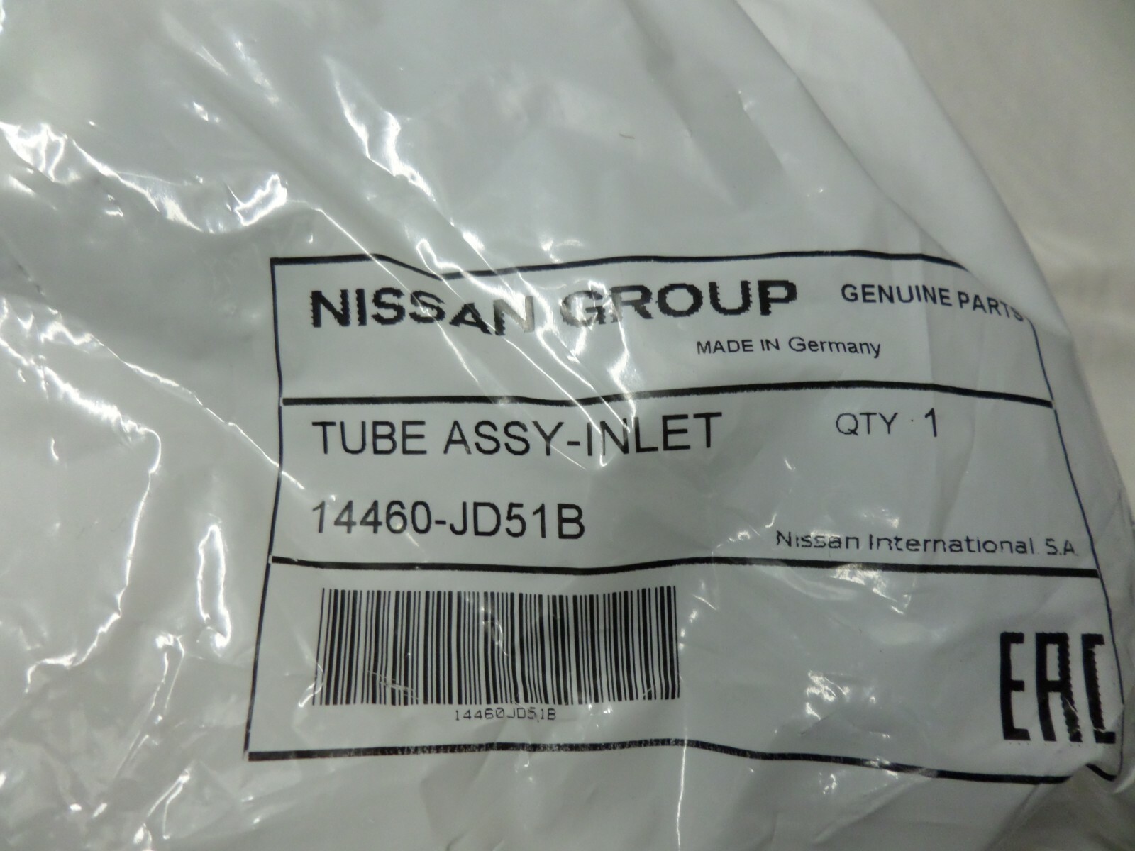Genuine Nissan Qashqai J10 Intercooler Radiator Inlet Tube Line Pipe ...