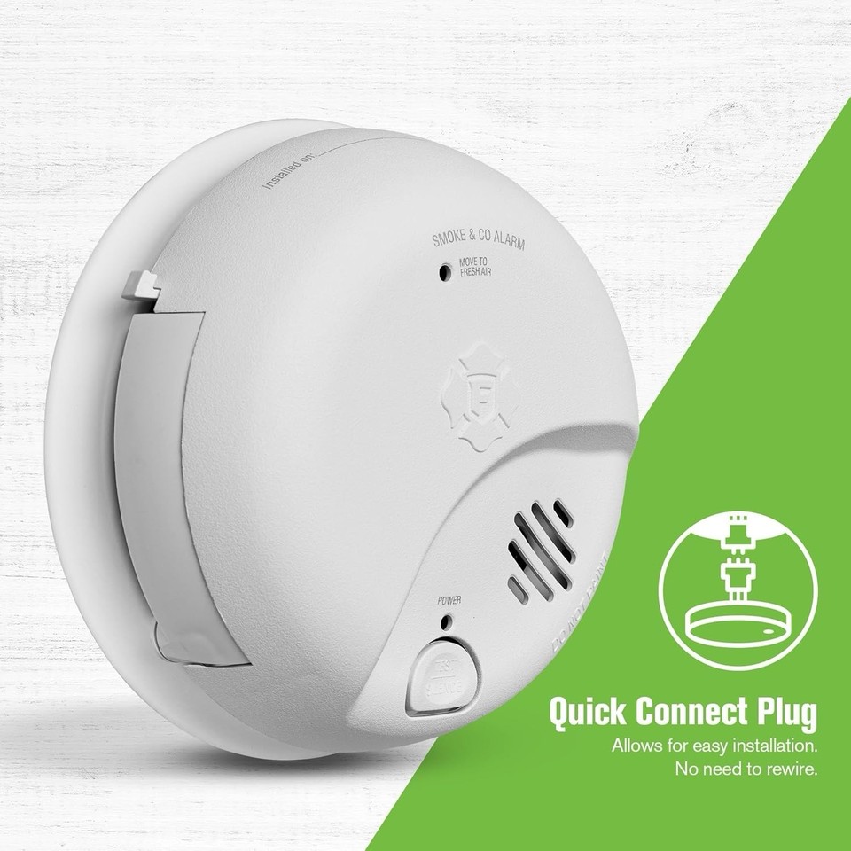 First Alert 6-Pack SMICO100-AC Interconnect Hardwire Smoke&Carbon Mono ...