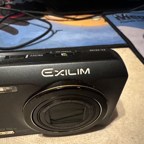 CASIO EXILIM EX-ZR100 Black 12.1MP 12.5x Zoom Camera w/ Battery No ...