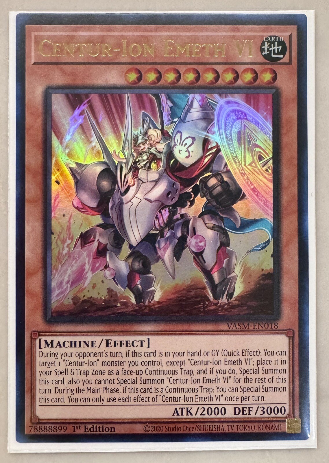 Centur-ion Emeth VI Ultra Rare 1st Edition VASM-EN018 Yugioh Pack Fresh ...