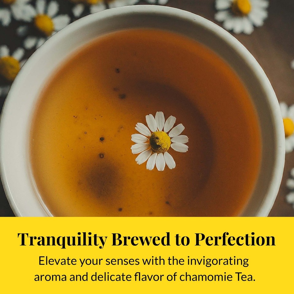 75 Chamomile Tea Bags, 100% Pure Chamomile Tea, Caffeine Free Herbal ...