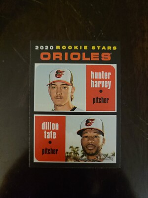 2020 Topps Heritage Hunter Harvey/Dillon Tate RC #362 Orioles Rookie ...