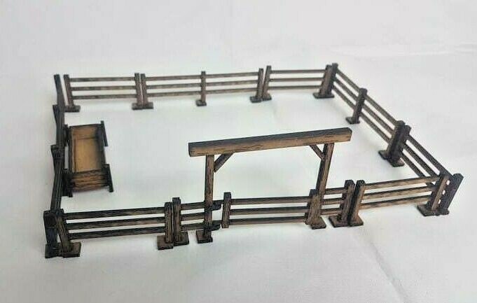 28mm wild west Fences MDF Terrain Suitable for cowboy games and dead ...