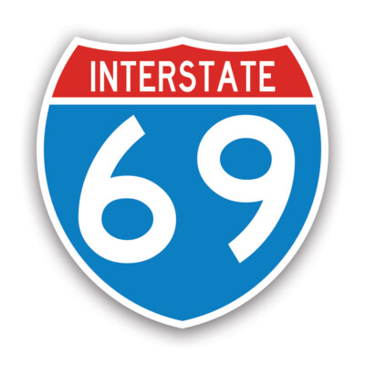Interstate 69 Highway Sign Sticker Decal - Weatherproof - i69 i-69 | eBay