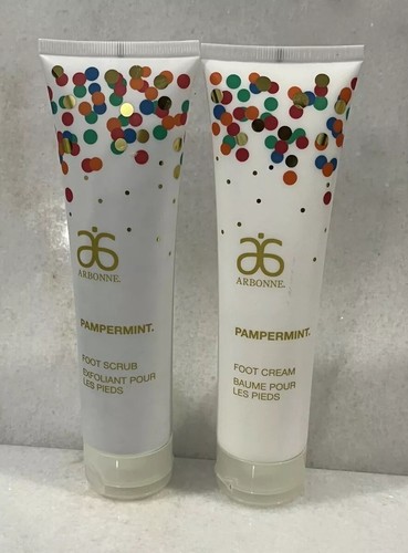 Arbonne Pampermint Foot Scrub & Foot Cream 4 Oz Each Sealed | eBay