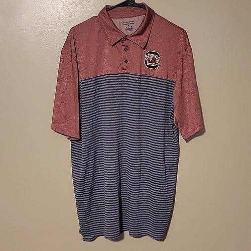 Champion Golf Polo Short Sleeve Shirt Red/Gray Mens Size XL | eBay