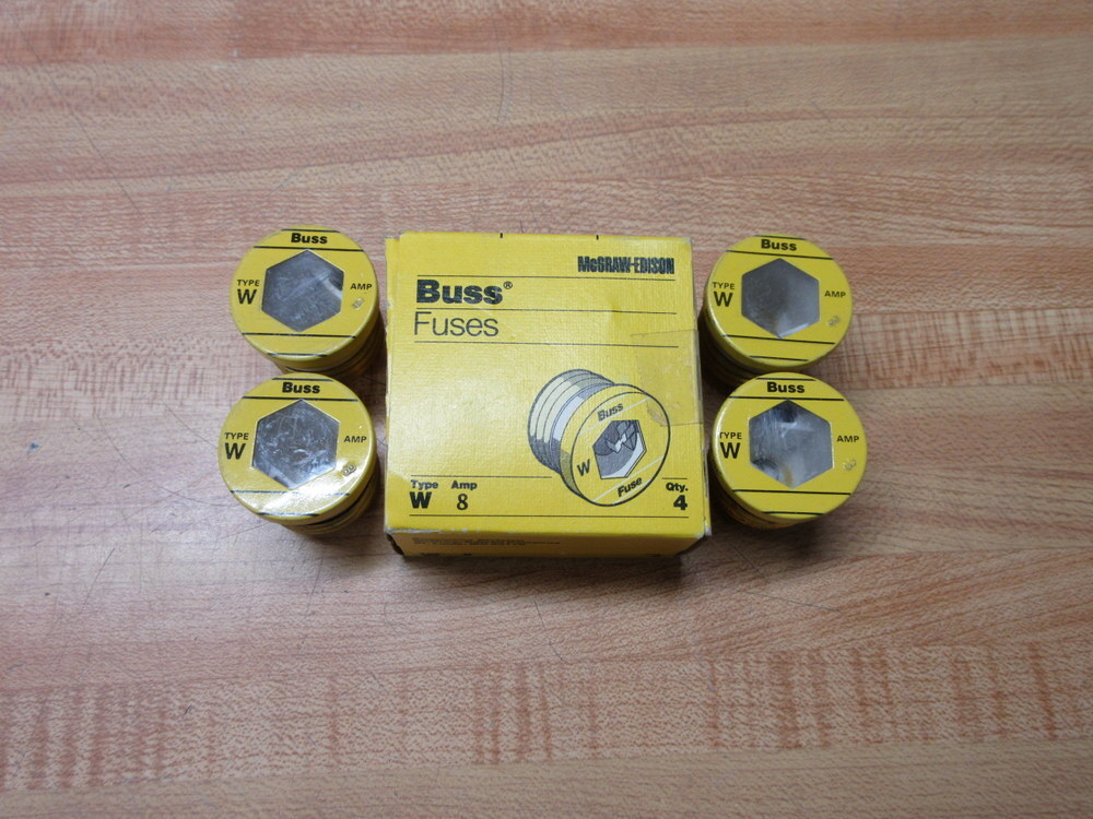 Buss W-8A Bussmann Plug Fuse W-8 (Pack of 4) | eBay