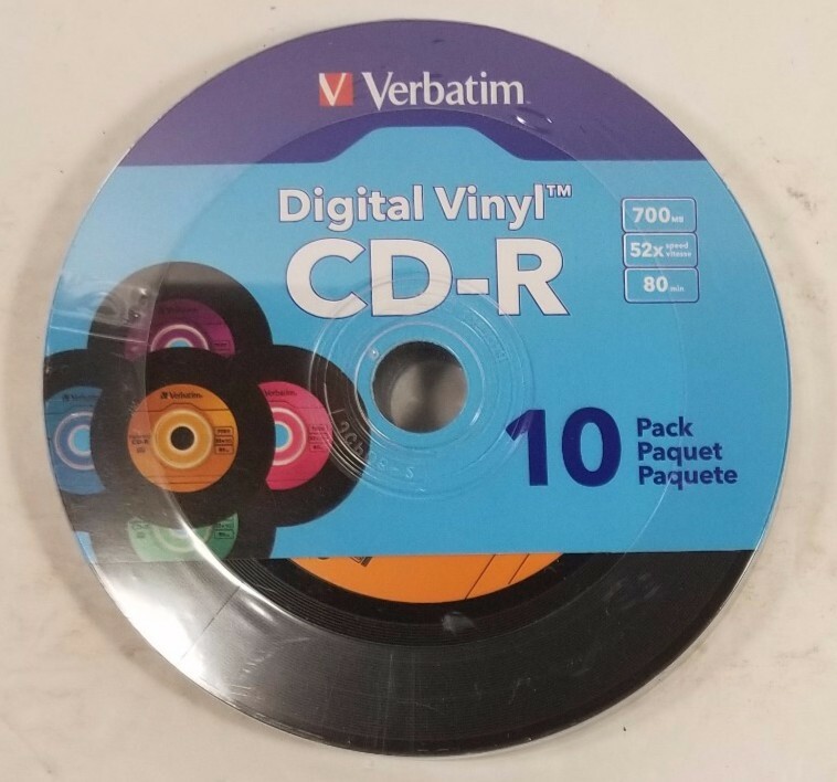 Verbatim CD‑R 52x 700MB 80 Minute Disc 10 Pack looks like VINYL RECORDS ...