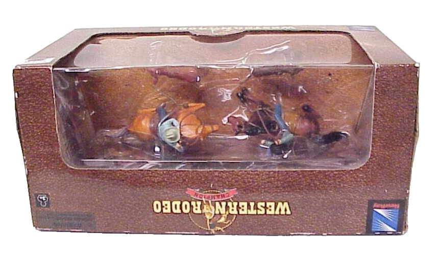 NEW-RAY TOYS WESTERN RODEO CHAMPION COWBOYS RIDING HORSE LASSO ROPING ...