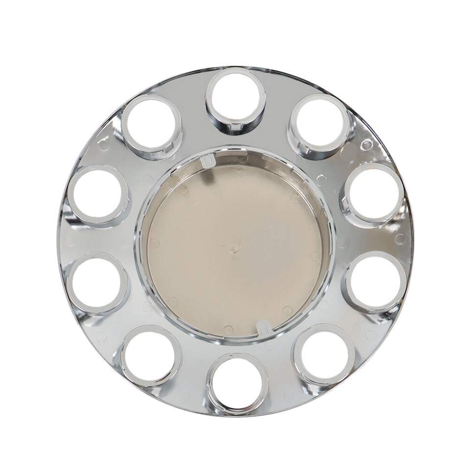 Chrome Flat Top Complete Hub Cover Kit 33mm Lug Nut Wheel Axle Covers ...