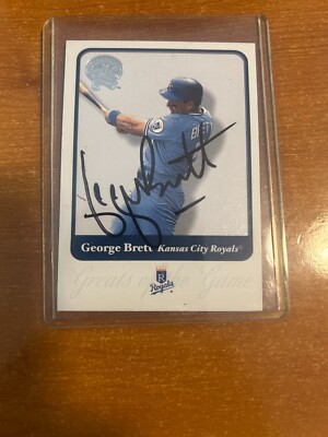 Autographed George Brett Card 2001 Fleer Greats of the Game | eBay