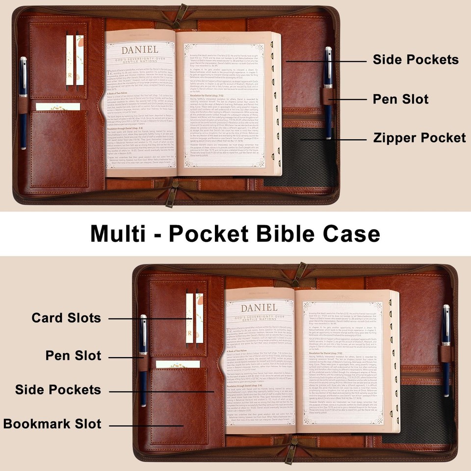 Extra Large Bible Cover Case for Men Women, Mens Bible Covers Cases ...