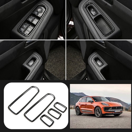 For Porsche Macan 2015-2023 Carbon Fiber Window Lift Panel Switch Cover ...