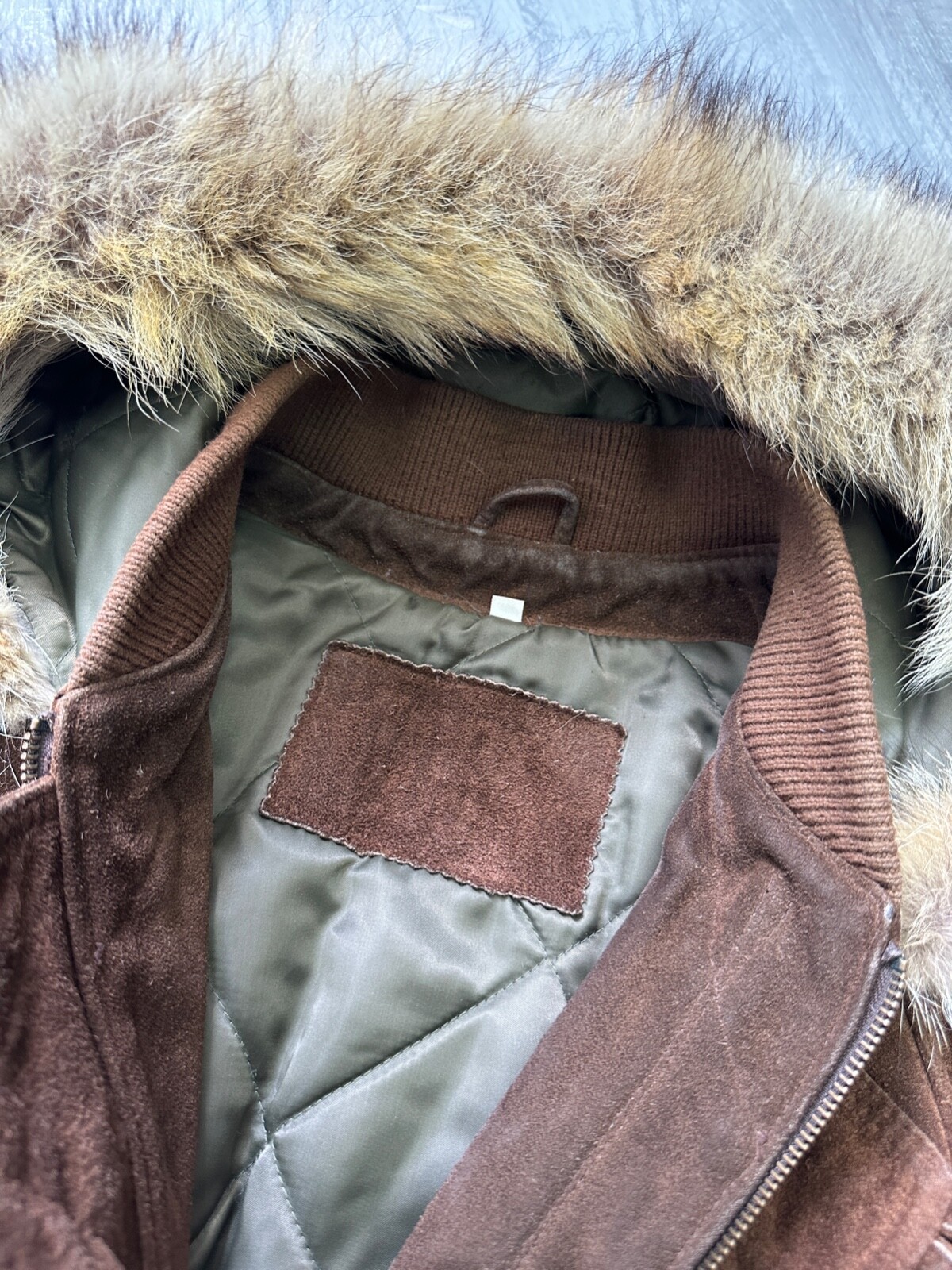 Men's Vintage KUDSAK Suede Leather Military Patch Aviator Coat Jacket ...