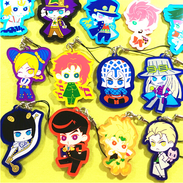 Jojo's Bizarre Adventure Keychain Key Ring Strap Joseph Joestar Kujo ...