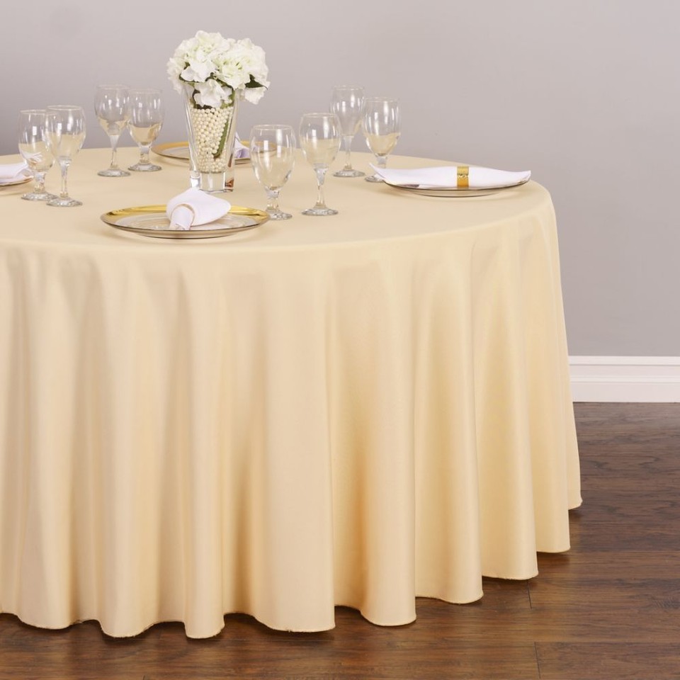 LinenTablecloth 108 in. Round Polyester Tablecloths, 33 Colors! | eBay