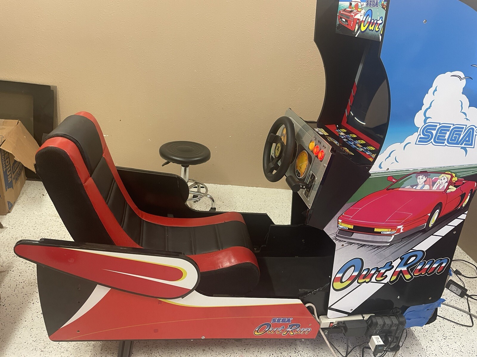 Arcade 1Up Out Run DECALS with 19” SCREEN BEZEL. (ARCADE NOT FOR SALE ...