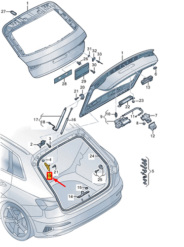 AUDI A3 Sportback 8Y Rear Left Drive Unit Bracket 8Y4827603 for sale ...