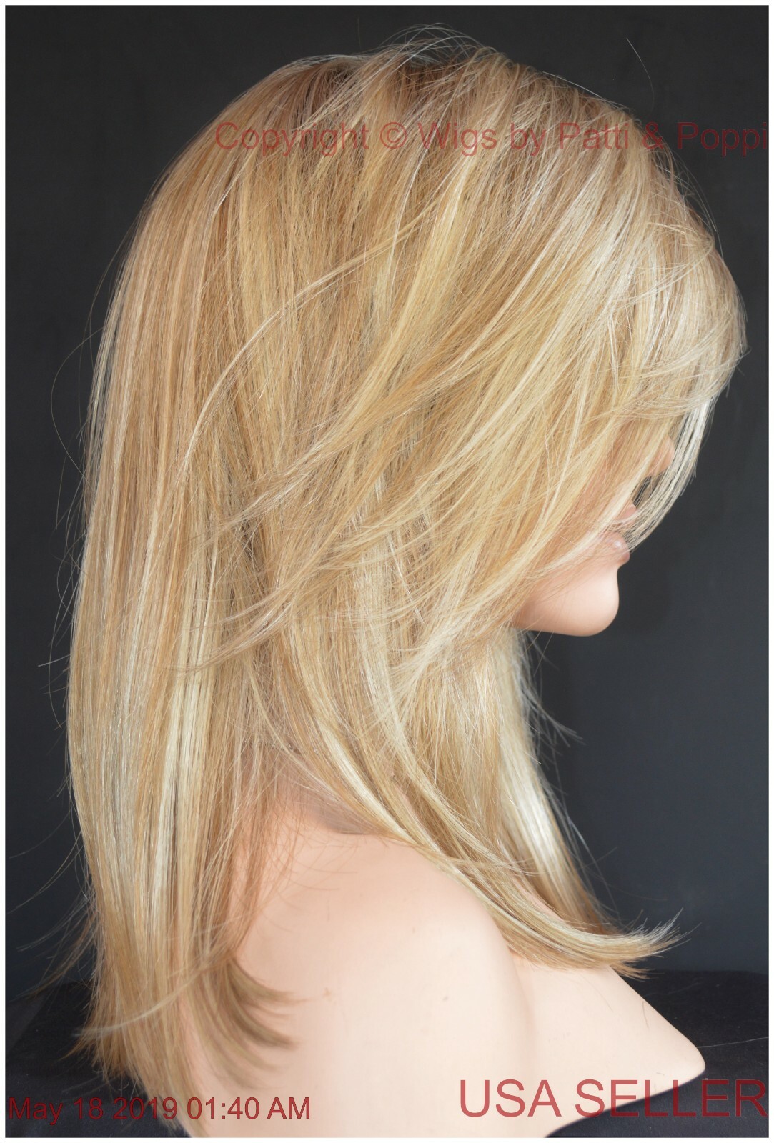 LAINE RENE OF PARIS WIG CREAMY TOFFEE R SLINKY HOT MEDIUM BOB SIDE ...