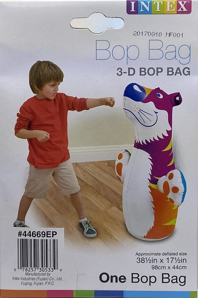 INTEX 3D Bop Bag Tiger - Inflatable Blow Up Punching Bag Toy Gift | eBay