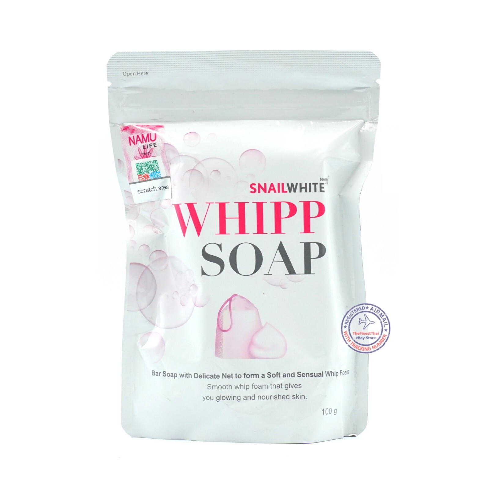 Snail White Whipp Soap Original Bar Soap w Delicate Net 100g x3 Ship ...