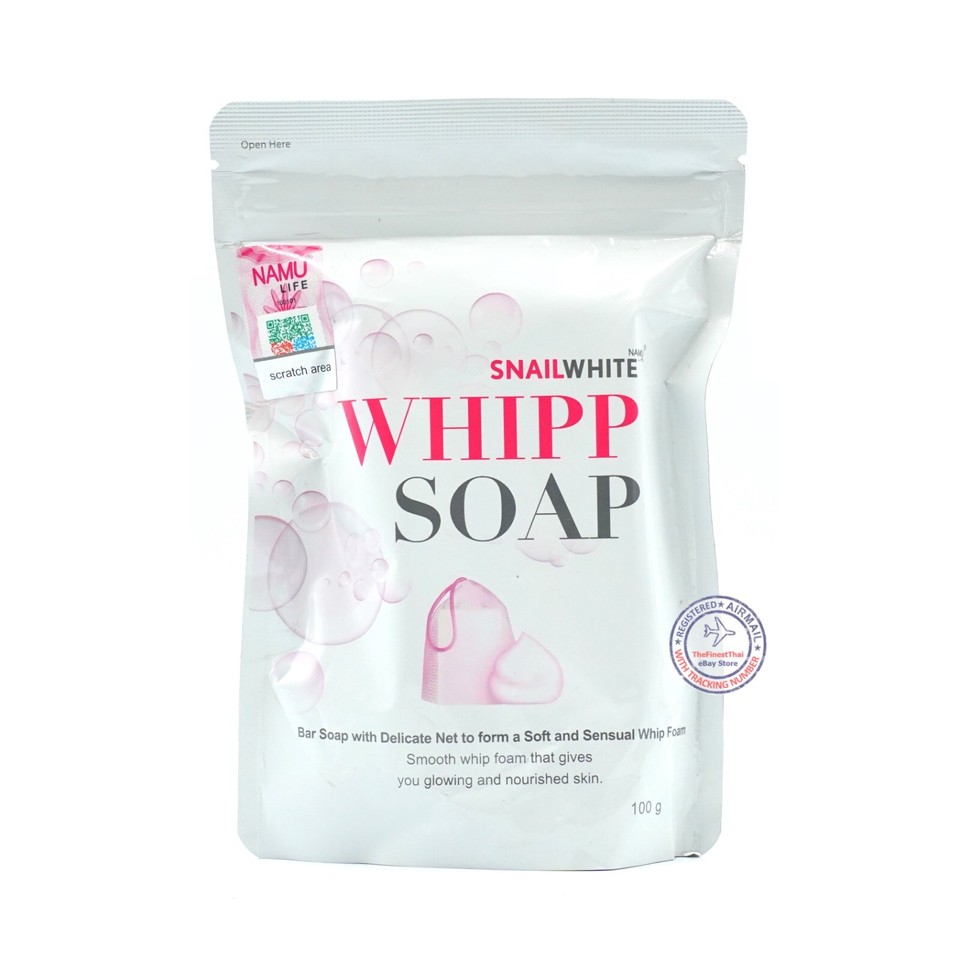 100g x 3 Snail White Whipp Soap Original Bar Soap w Delicate Net ...