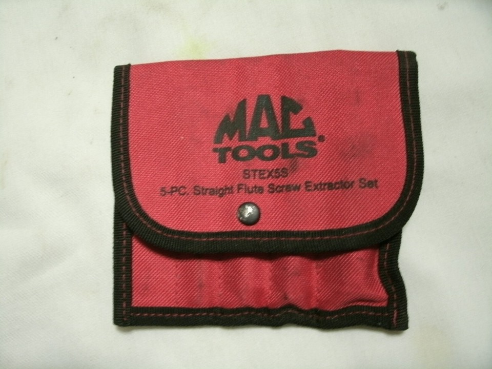 Mac Tools 5pc Straight Flute Screw Extractor Set In Pouch STEX5S ...