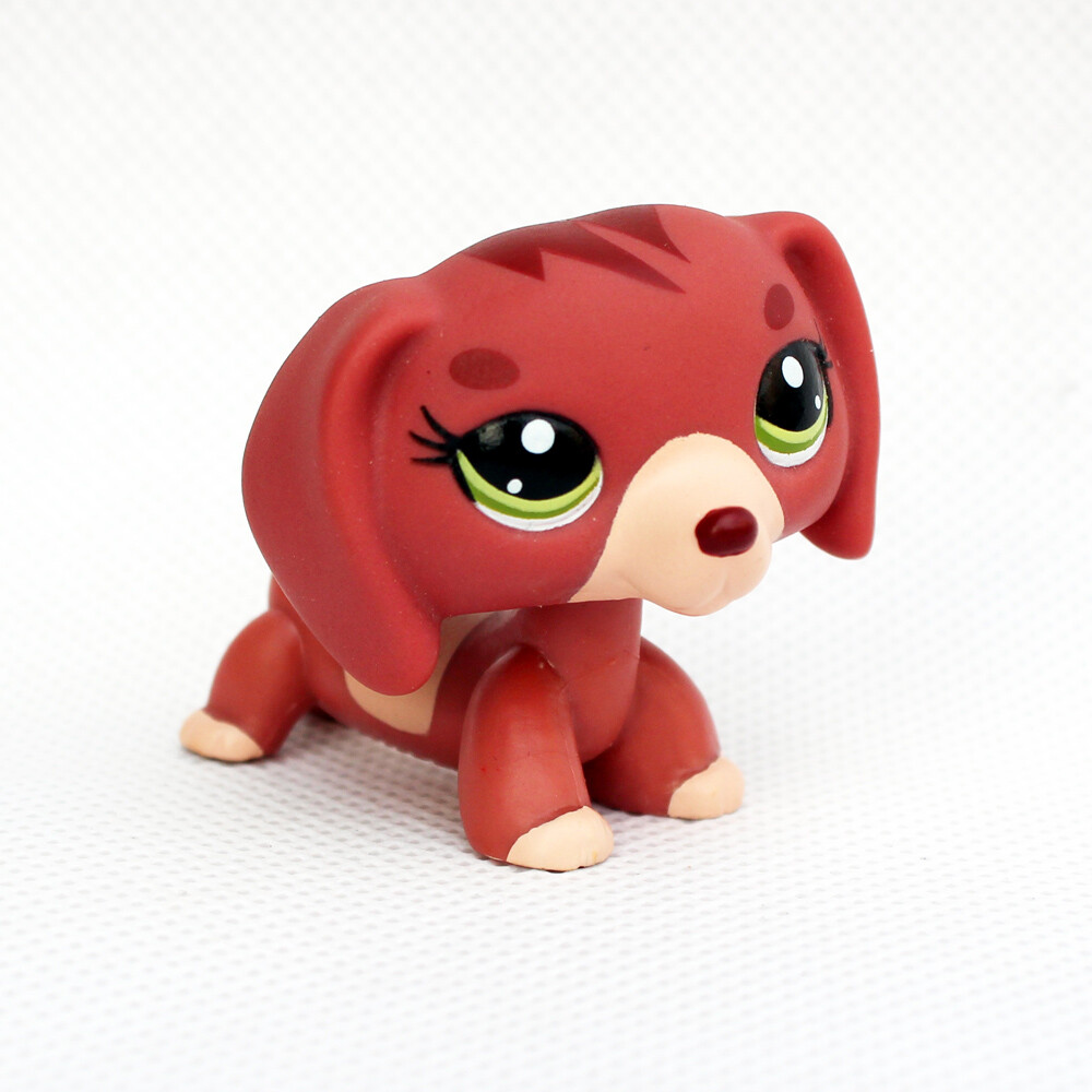 Littlest Pet Shop Dog LPS Toy Dachshund Dog 3601 Bronw Dog With Green littlest-pet-shop-dog-lps-toy-dachshund-dog-3601-bronw-dog-with-green