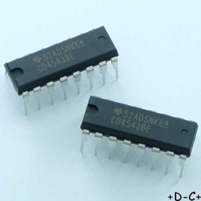 CD4543BE CMOS decodeur BCD 7 segments DIP-16 Texas RoHS (lot de 2) | eBay