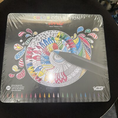 BIC Color Collection by Conte Coloring Pencil, Assorted Colors, 24 ...