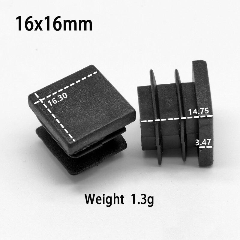 Square Plastic End Caps Tube Inserts Bungs Blanking Plugs AntiScratch ...