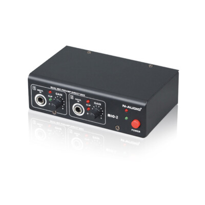 Dual Channel Preamp Microphone Amplifier w/Phantom Power Supply for ...