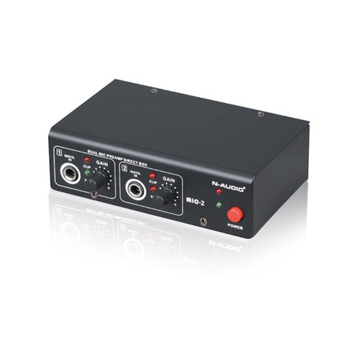 Dual Channel Preamp Microphone Amplifier w/Phantom Power Supply for ...