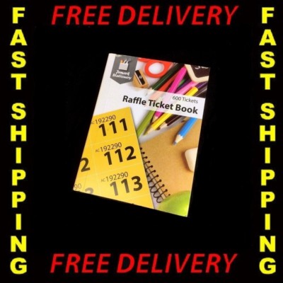 NEW 600 x Raffle Ticket Booklet Compact Small Size Book - FREE SHIPPING ...