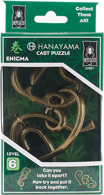 ENIGMA Hanayama Cast Metal Brain Teaser Puzzle (Level 6) Puzzles For ...