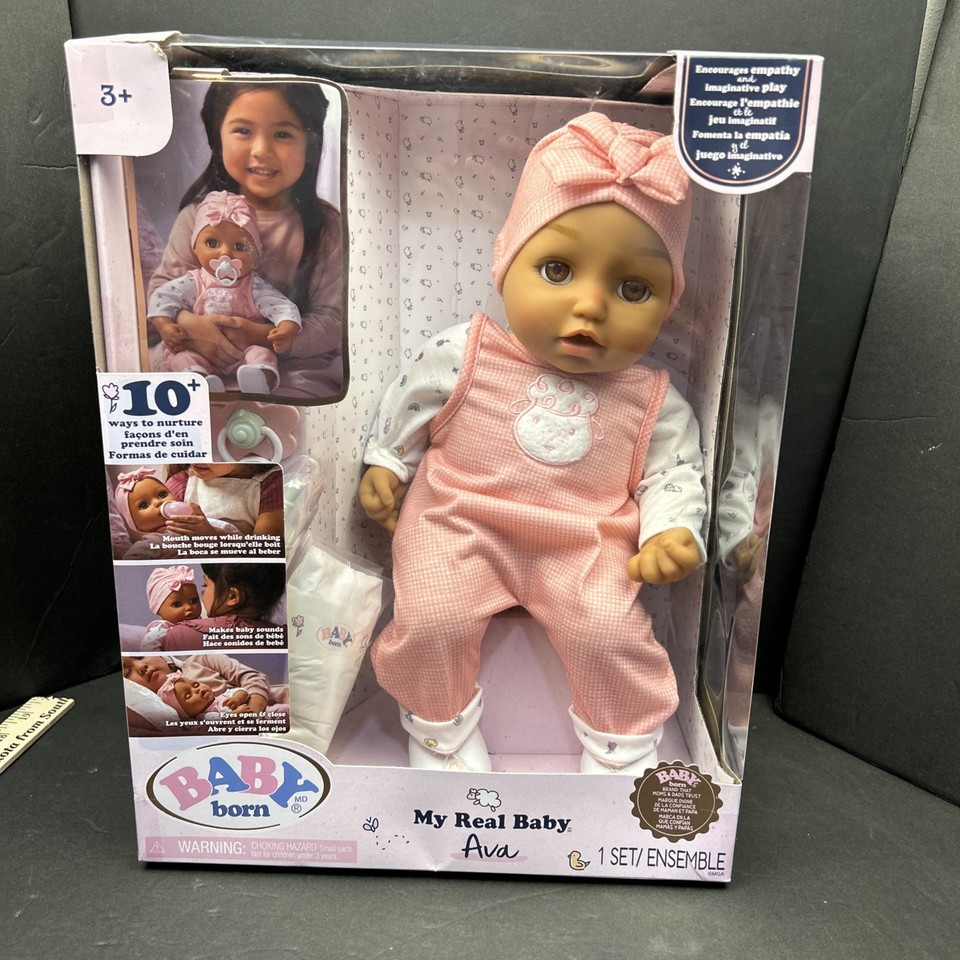BABY Born My Real Baby Doll Ava – Interactive Doll w/ Light Brown Eyes ...