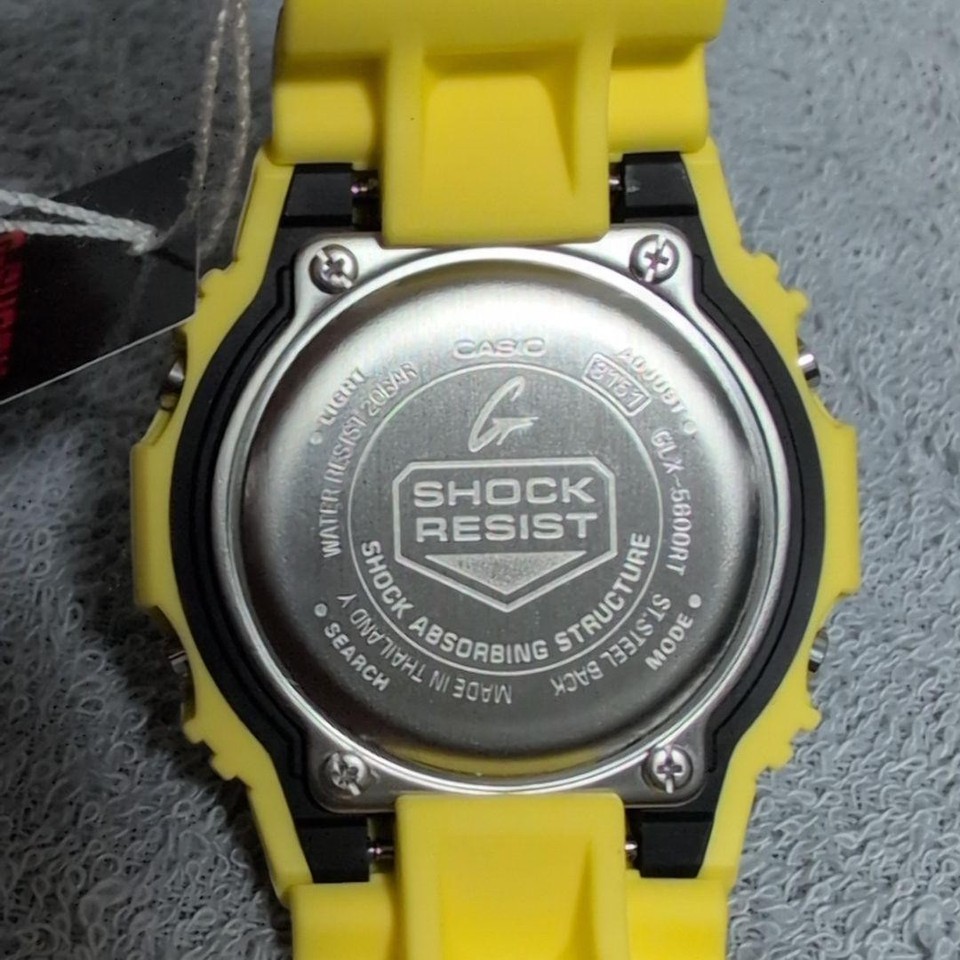 Casio G-SHOCK Yellow GLX-5600RT-9JF Crazy Color Digital Watch Unused ...
