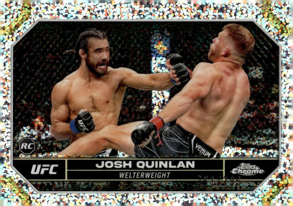 JOSH QUINLAN RC 2024 Topps Chrome UFC /299 Refractor Speckle #76 ROOKIE ...