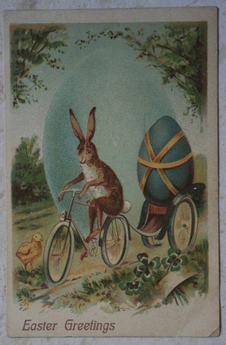 Antique Postcard - Easter - Anthropomorphic Bunny Rabbit | eBay