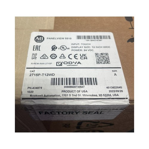 Allen Bradley 2715P-T12WD AB PanelView 5510 Graphic Terminal AB 2715P ...