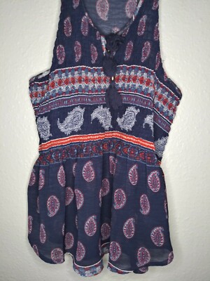 Women's Boho Tank Top Nice Flowy Size Small | eBay