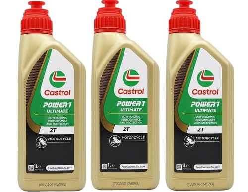 3LT Huile Mélange Moteur Moto Castrol POWER1 Ultimate 2T 100% ...