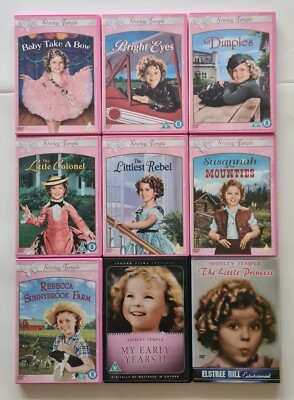Shirley Temple 9 DVDs Baby Eyes Dimples Little Colonel Rebel Susannah ...